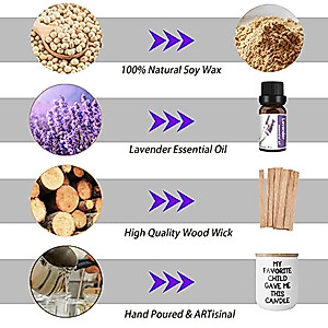 Gifts for Mom,Gifts for Dad from Daughter Son,Birthday Gifts,Christmas Day Gifts,Thanksgiving Gifts,Funny Candle Jars,Lavender Candle