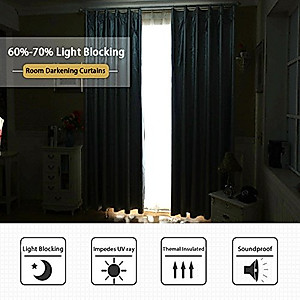 Turquoize Coral Blackout Curtains for Bedroom 84 Inch Long Window Treatment Blackout Curtains for Girls Bedroom Back Tab/Rod Pocket Draperies Soundproof Thermal Bedroom Curtains, 52" W x 84" L, Coral