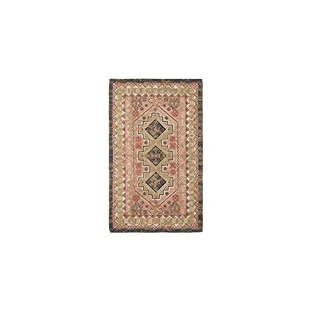 French Connection – Stonewash Rug | Cherokee Strawberry Style | Modern Boho Home Décor | Rectangle Accent Area Rug | 100% Cotton | Measures 2'4 x 4 | Blush