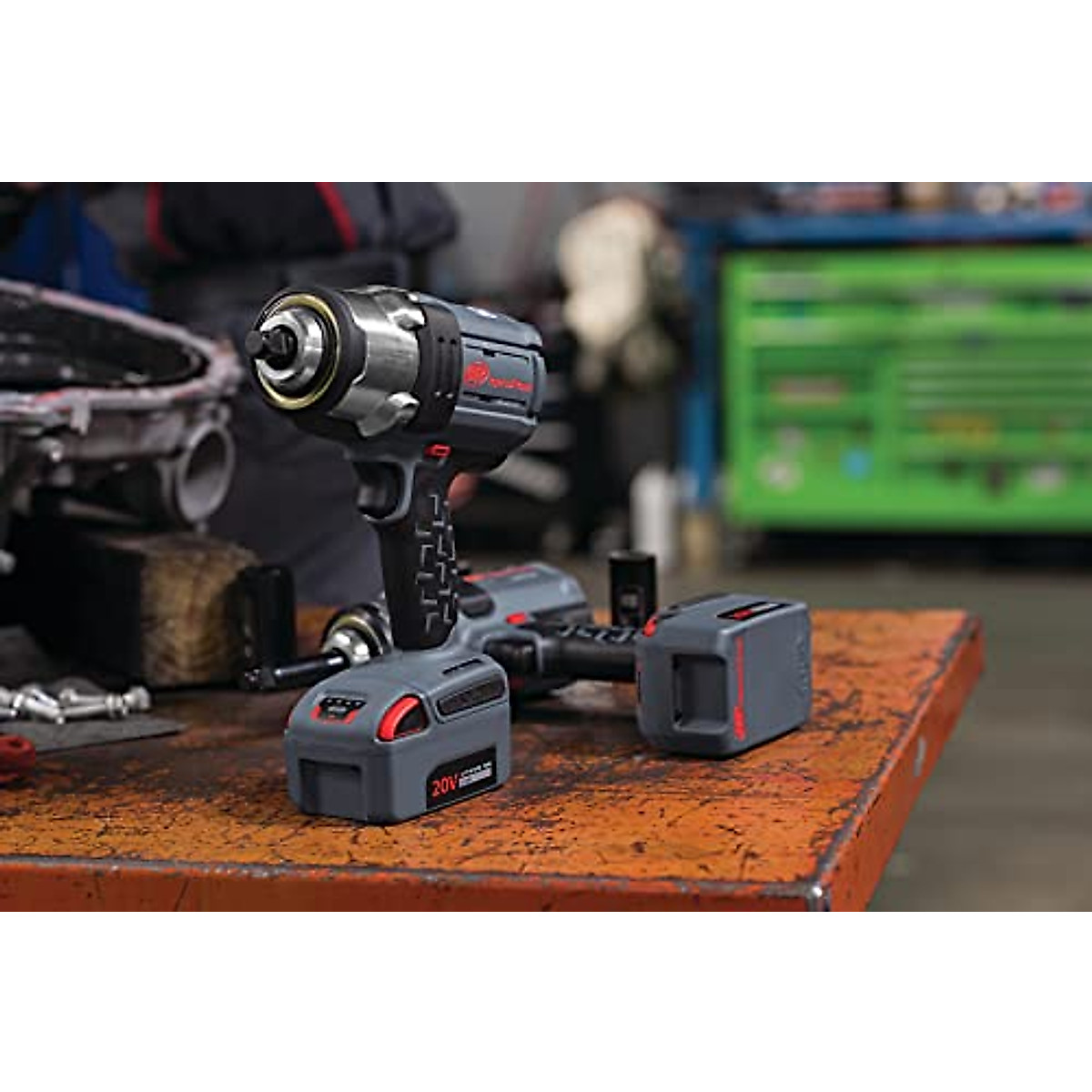 Ingersoll Rand W7152-K12 1/2" Cordless Impact Wrench and 1 Battery Kit, 4 Power Modes, Brushless Motor, 1500 ft/lbs Nut Busting Torque, 1000 ft/lbs Max Torque, Lightweight, Gray