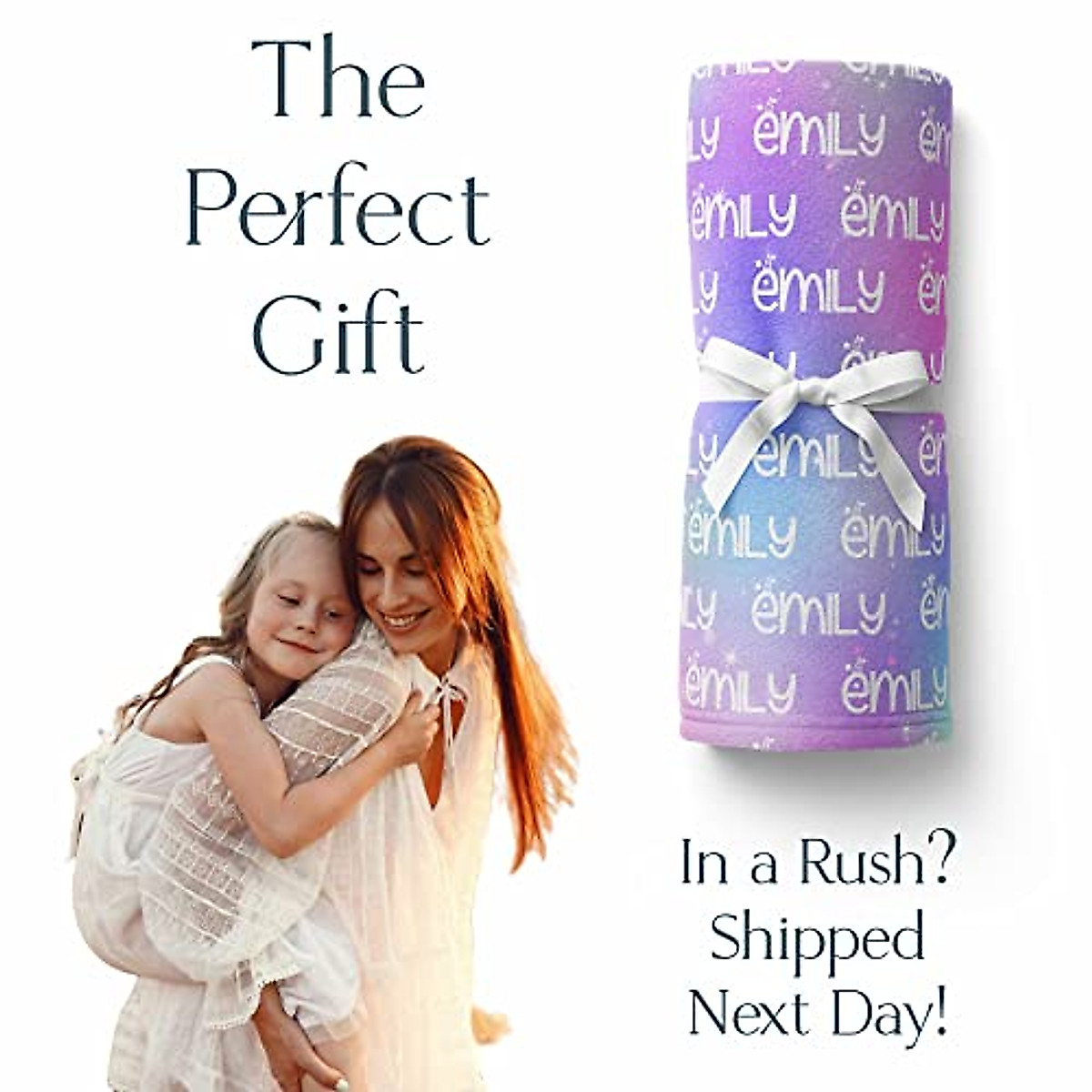 Personalized Name Blanket | Soft & Warm Throw Blanket | Custom Blanket for Kids, Babies & Adults | Personalized Blanket for Couch, Sofa & Bedding | Blanket Gift for Birthday & Christmas Fleece - 50x60