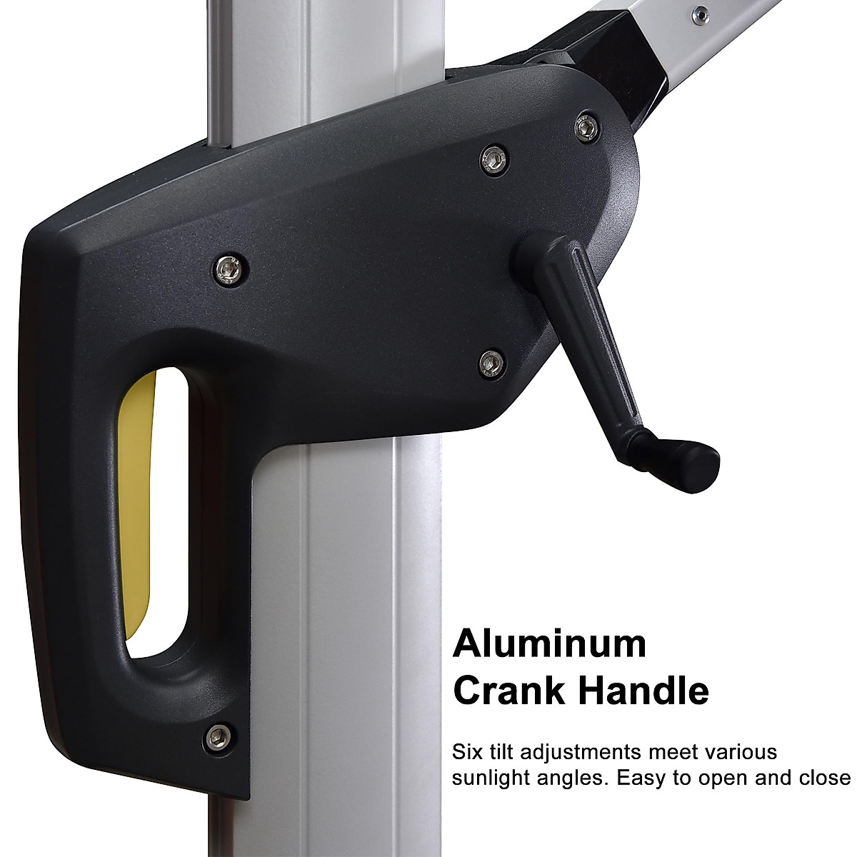 PURPLE LEAF 11 Feet Double Top Deluxe Square Patio Umbrella Offset Hanging Umbrella Outdoor Market Umbrella Garden Umbrella, Beige