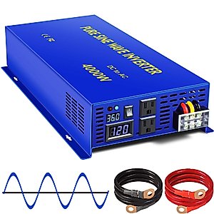 XYZ INVT 4000 Watt Pure Sine Wave Inverter 36V DC to 110V 120V AC Car Power Invert Surge 8000W Power Converter for Solar System.(4000W 36V DC to 120V AC)