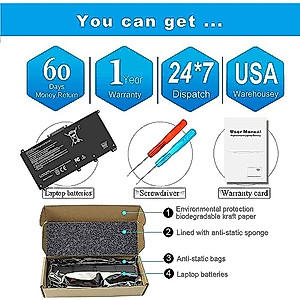 L11119-855 HT03XL Battery for HP Pavilion 15-CS 15-DA 15-DB 15-DW 17-CA 14-CE 14-CF 14-DF 15-DA0012DX 15-DA0014DX L11421-542 L11421-2C2 HT03041XL HTO3XL Laptop Replacement HSTNN-UB7J HSTNN-LB8M