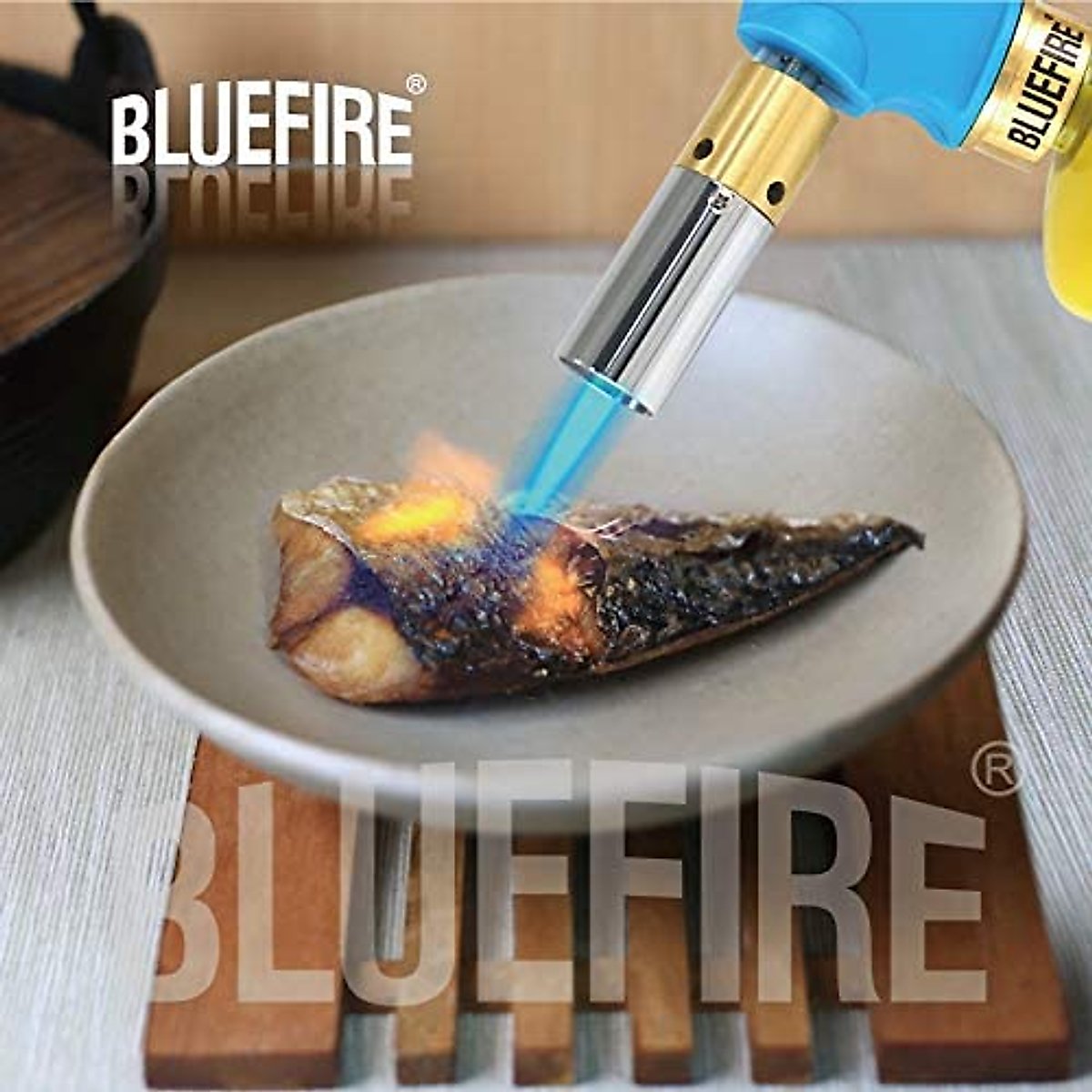 BLUEFIRE Handy Cyclone Torch Head Only Push Button Trigger Start Nozzle Torch Fuel by Propane MAPP MAP PRO Gas Cylinder Welding Soldering Brazing Cooking Glass Beads DIY