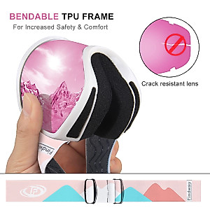 findway Kids Ski Goggles, Kids Snowboard Goggles for Boys Girls Toddler Age 3-14