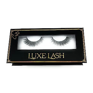 Luxe Lash Cutie - Premium Faux Mink False Eyelashes Kit with Featherlight Band, Reusable, Hypoallergenic Eyelash Extension for a Classy Natural Look, and with Effortless Application