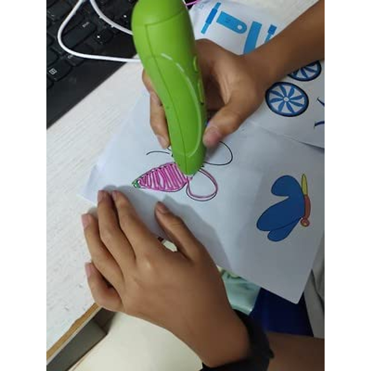 Fielect 3D Pen Filament Refills 1.75mm PLA Filament Refills Dimensional Accuracy +/- 0.02mm for 3D Printer Purple 10m