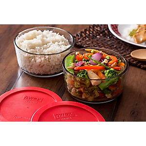 Pyrex 16-Pc Glass Food Storage Set - 7, 4, 2 & 1 Cup Round Containers With Lids, BPA-Free, Dishwasher & Microwave Safe