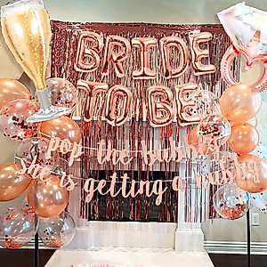 JeVenis Pop The Bubbly She's Getting a Hubby Banner Pop The Bubbly She's Getting A Hubby Bridal Shower Decorations Engagement Party Decorations Bride to Be Decorations