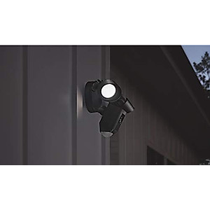Ring Floodlight Camera Motion-Activated HD Security Cam Two-Way Talk and Siren Alarm, Black, Works with Alexa