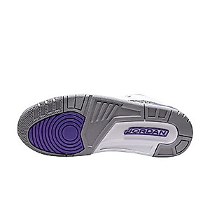 Nike Men's Air Jordan 3 Basketball Shoes, White/Black-dark Iris-cement G, 11