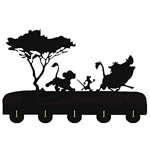 Hakuna Matata Wood Key Holder, Key Rack, Sweet Home Hook Hanger and Multiple Personalized Design Key Rack for Home, Entryway, Living Room, Bathroom, Kitchen(A3)