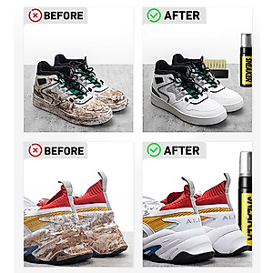 COZGO Shoe Cleaner Kit for Sneaker, Water-Free Foam Sneaker Cleaner 5.3Oz with Shoe Brush and Shoe Cloth,Work on White Shoe,Suede,Boot,Canvas,PU,Fabric,etc
