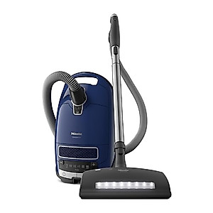 Miele Complete C3 Bagged Canister Vacuum Cleaner with Electrobrush Floorhead, Suitable for Carpets and Hard Floors, Marine Blue