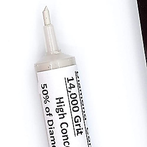 TechDiamondTools Diamond Polishing Compound Polishing Paste 14,000 Grit 0-1 Microns for Marble Glass Metal Rock Jewelry Resin Silver Chrome Gemstone with High Concentration of Diamond Powder USA Made