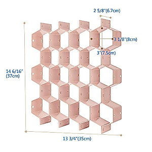 Poeland Drawer Divider Organizer 8pcs DIY Plastic Grid Honeycomb Drawer Divider