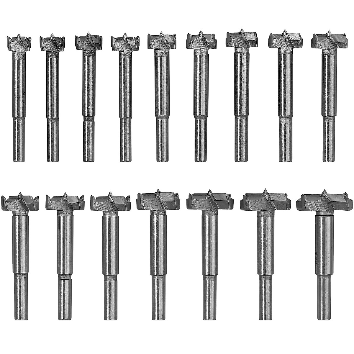 AMTOVL Forstner Drill Bit Set 16 Pcs Carbide Forstner Bits 15-35mm Woodworking Hole Saw Hinge Drill Bit High Speed Steel Drill Bits for Wood Plastic Plywood