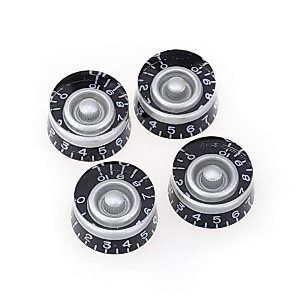 Imperial Inch Size Control Speed Knobs for USA Made Les Paul Style Electric Guitar 4 Knobs (Chrome)