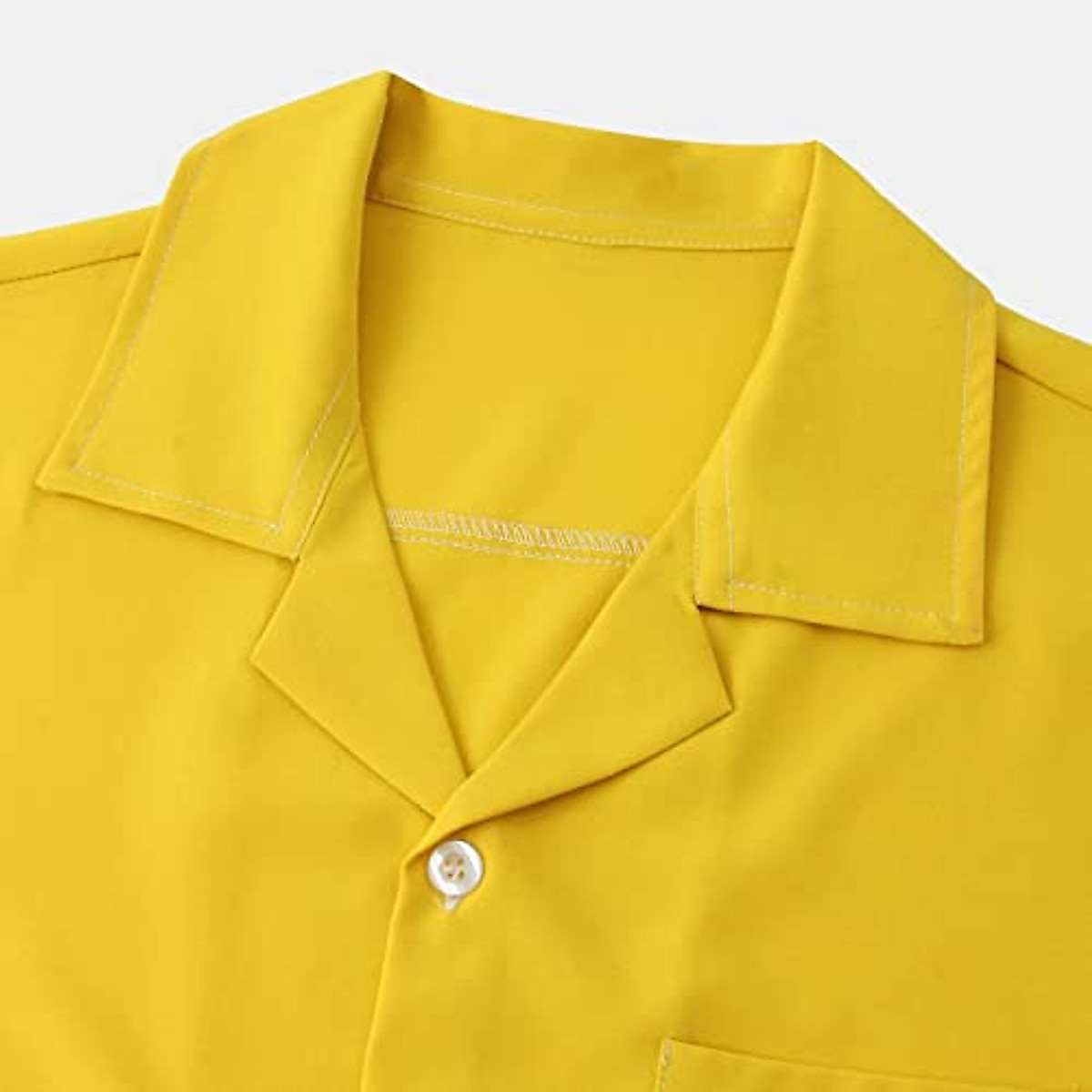 DUOWEI Athletic Long Sleeve Shirt Men Fitted Male Summer Hawaii Solid Shirt Short Sleeve Pocket Lapel Collar Button Shirt Big