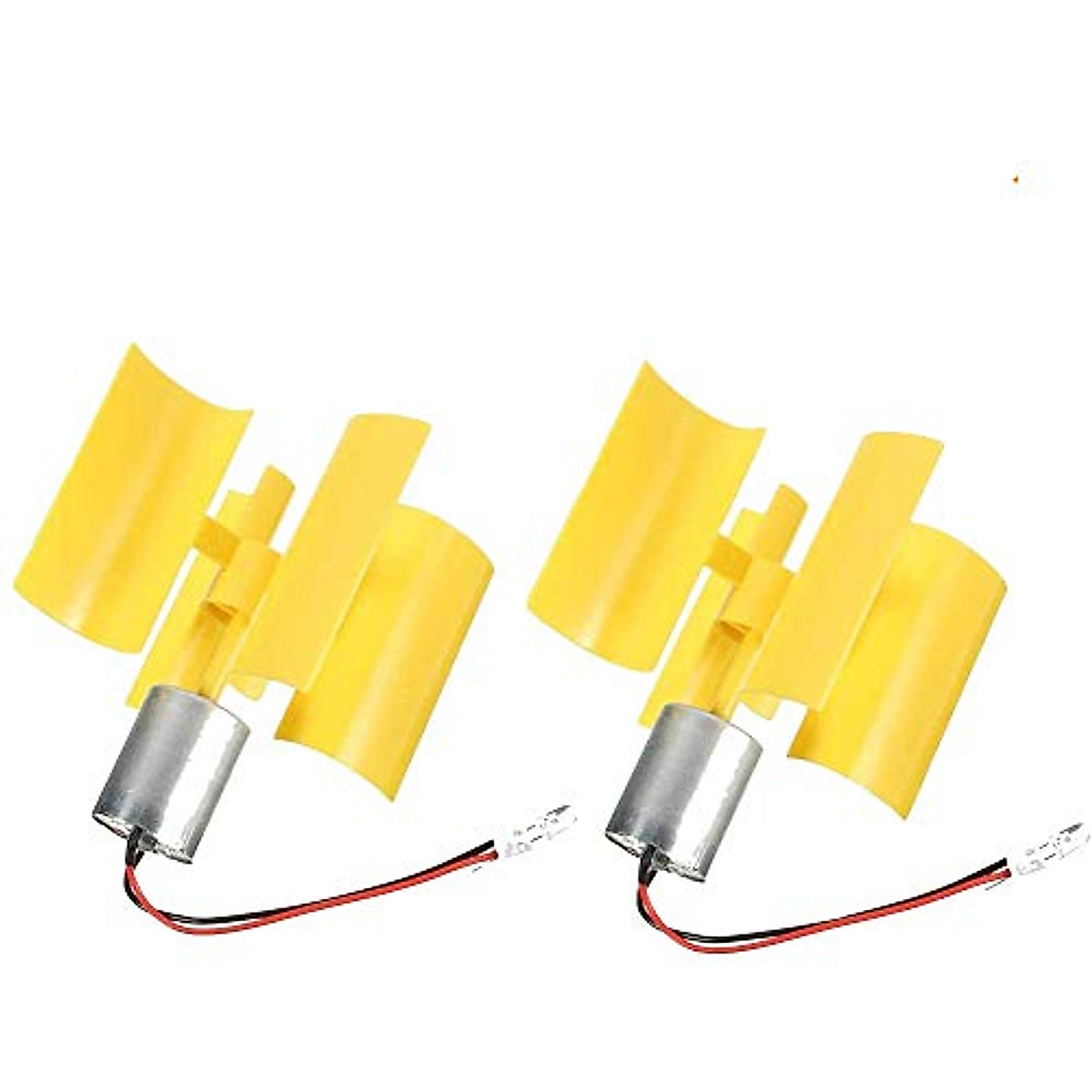 Sparik Enjoy 2 Pcs DC 0.1V-5.5V 100-6000RPM Micro Vertical Wind Turbines, Small Motor Wind Blades Generator for DIY (2pcs)