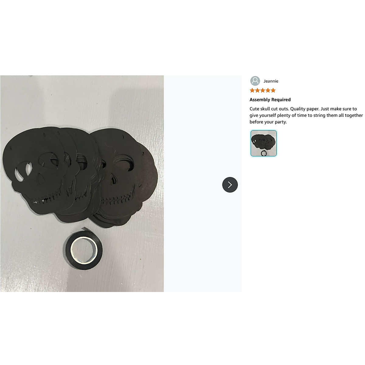 Seyal® Black Skull Garland - Birthday Decorations,Party Decorations,Party décor,Creative Decoration