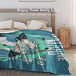 Flannel Fleece Blanket Anime Microfiber Cozy Lightweight Soft Throws and Blankets for Sofa 50 inx60 in
