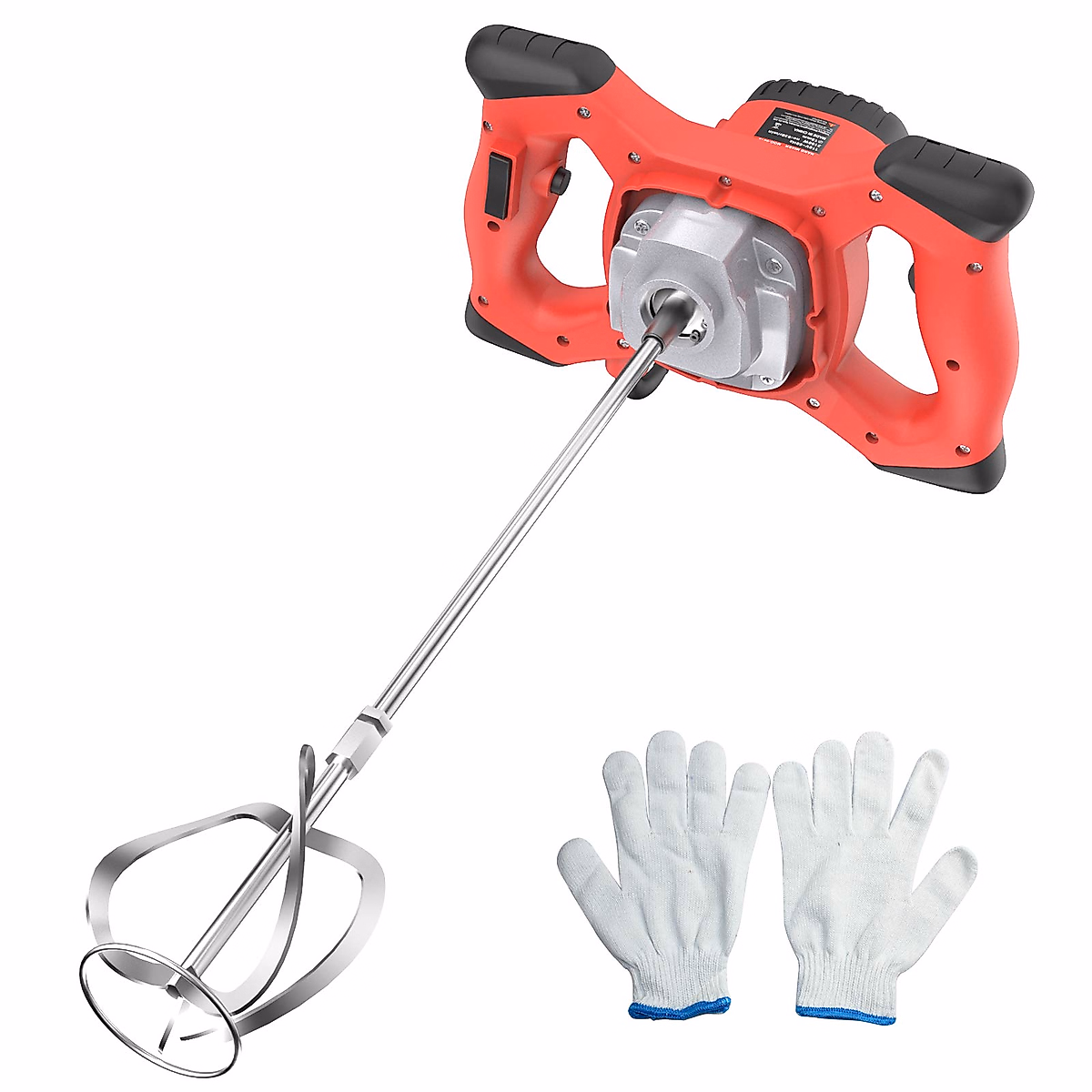 IMAYCC Cement Mixer, 2100W Electric Concrete Mixer with 6 Speed, 110V Handheld Mud Mixer for Motar,Paint, Grout, Plaster, Thinset,Fodder Stirring Tool