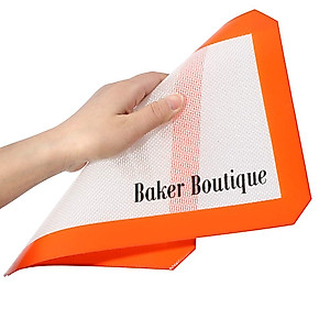 Silicone Baking Mat Set, Reusable Heat Resistant Non-stick Silicon Liner, Professional Grade Silicone Pads for Quarter Sheet (11.6" x 8.1", 3 Pieces)