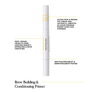 Arches & Halos Brow Building and Conditioning Primer - Coat Brows with Precise Application - Enhance, Moisturize and Nourish Brows - Vegan and Cruelty Free - 0.033 fl oz