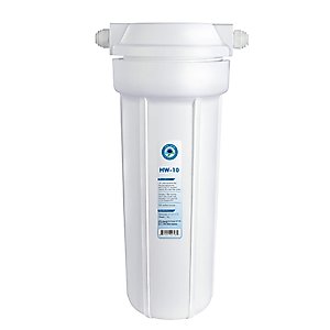 APEC Water Systems HW-10-A 10" White Standard Filter Housing with 1/4" John Guest Fittings