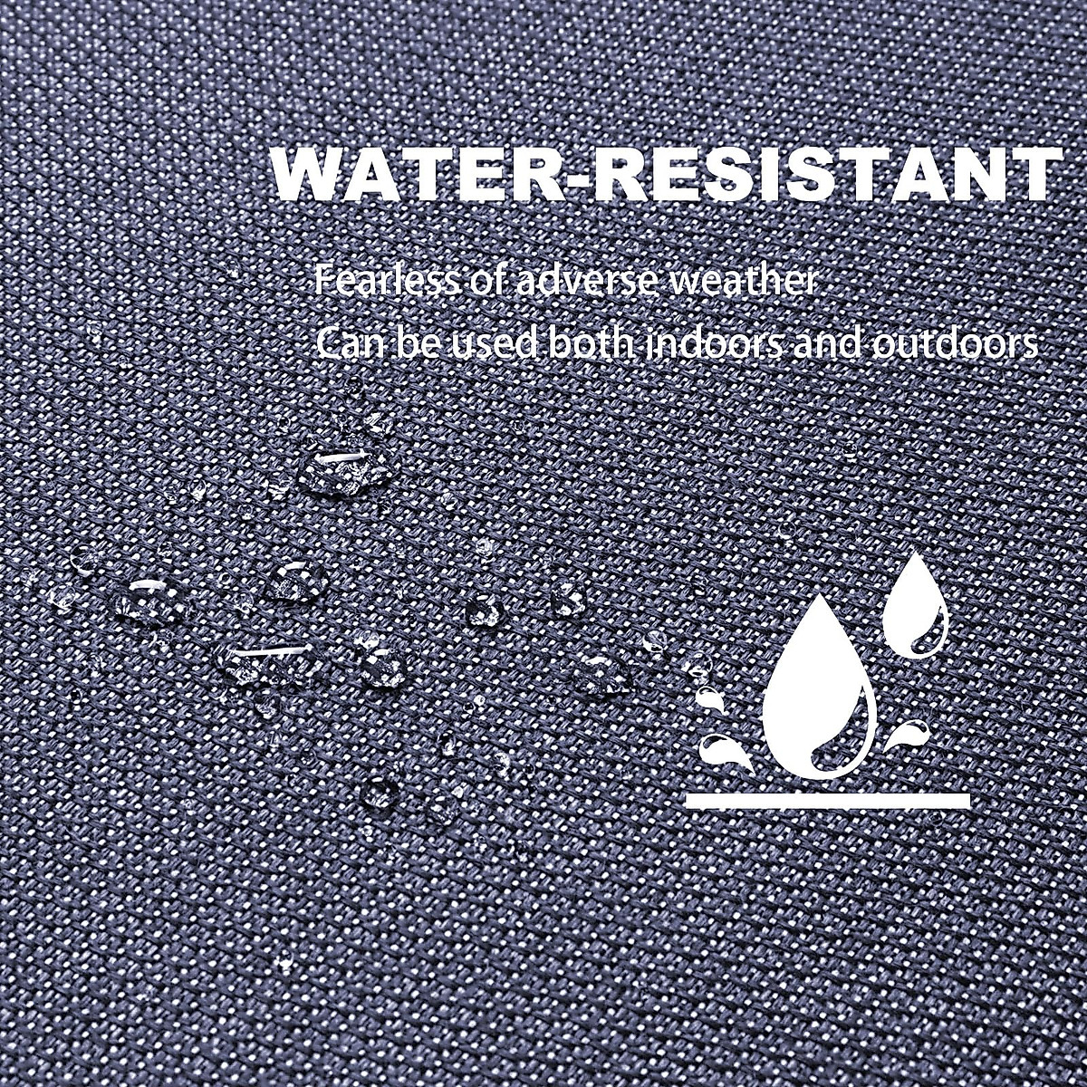 Pcinfuns Indoor/Outdoor Memory Foam Chair Cushions,Thick 19"x19"x3" Chair Cushion for Patio Furniture,Water-Resistant Durable Seat Pads with Ties,Blue Grey,4 Pack