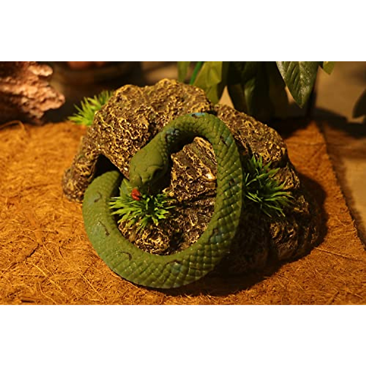 AQUA KT Reptile Cave Hide Natural Hiding Place for Terrarium Amphibian Lizard Snake Bearded Dragon Frog Leopard Terrestrial Gecko Cave