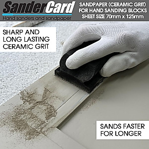 20 Sanding Paper Sheets for Hand Sanding Blocks, 125mm x 70mm (4.9'' x 2.8''), Loop Backed, Sandpaper for Wood, Metal & Paint. Assorted Grit Fine, Medium & Course P120 P180 P240 P320, Wet & Dry, 20pc