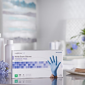 McKesson Confiderm 3.8 Disposable Nitrile Exam Glove Standard Cuff Length