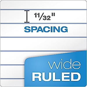 TOPS Reporter's Notebooks, 4" x 8", Wide Rule, 70 Sheets, 4 Pack (80304)