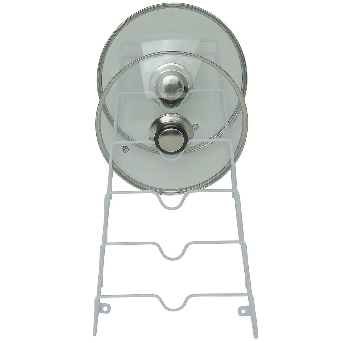 EVELOTS 6 Pot Lid Organizer for Cabinet or Pantry Wall - Cupboard Door Pots and Pans Organizer - Glass or Metal Pan Covers Cabinet Organizer - Rack Hanger Dividers