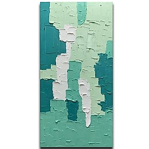 V-inspire Art,24x48 inch 100% Hand Painted Contemporary Abstract Oil Paintings Modern Decorative Artwork on Canvas Wall Art Ready to Hang for Home Decoration Wall Decora