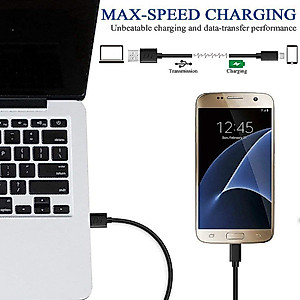 Micro USB Cable 10Ft,2 Pack Extra Long Android Charger Cable,DEEGO Durable Fast Sync Charging Cord for Samsung Galaxy S7 S6 Edge J7,Note 5,Note 4,LG G4,Android Phone,PS4,Smartphone,Camera,Black