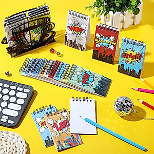 Containlol 24 Pack Mini Notebooks Party Supplies Favors Prize Piñata Fillers Carnival Goodie Bag Stuffers Journal Notepad Teacher Classroom Rewards Supplies for Theme Birthday Party