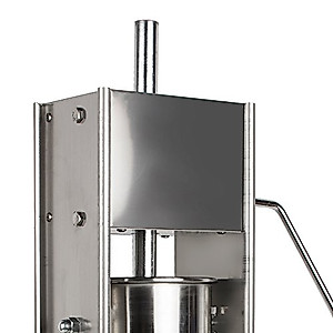 5L Stainless Steel Commercial Manual Spanish Churro Maker Machine, Heavy Duty Churros Machine with 4 Nozzles for Home Restaurants Bakeries Use