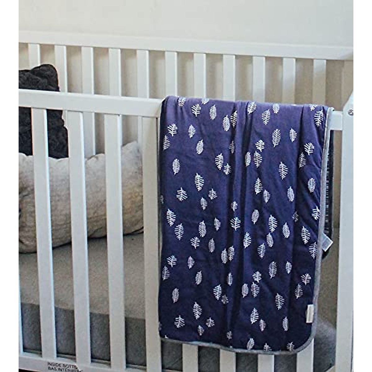 Burts Bees Baby Infant Reversible Blankets 100% Organic Cotton GOTS Certified - On The Road Prints with Quilting Pattern Soft Nursery Blanket with 100% Polyester Fill for Size 30 x 40 Inch