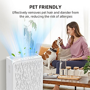 AromaRoom True HEPA H14 Air Purifier for Large Room Up to 2100 Sq Ft, Air Purifiers for Home Bedroom with Air Quality Sensor, Filters Up to 99.99% of Pet Dander, Pollen, Allergens, Dust, Odors (White)