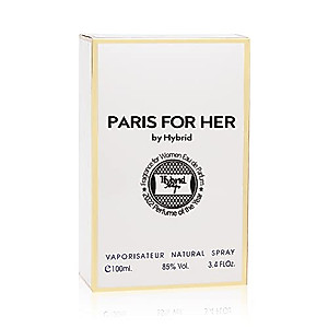 Hybrid & Company Paris for Her Fragrance for Natural Spray Sweet Scent Women Eau De Parfum 3.4 Fl Oz