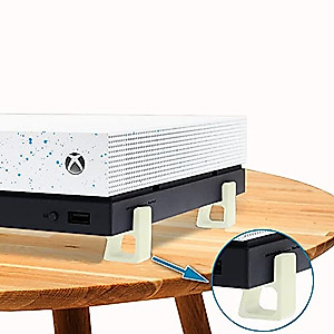 Onyehn 4pcs Horizontal Version Anti-Skid Heightening Bracket for Xbox One/One S/One X Console Horizontal Game Machine Cooling Legs Stand Holder Accessories(Luminous Green)