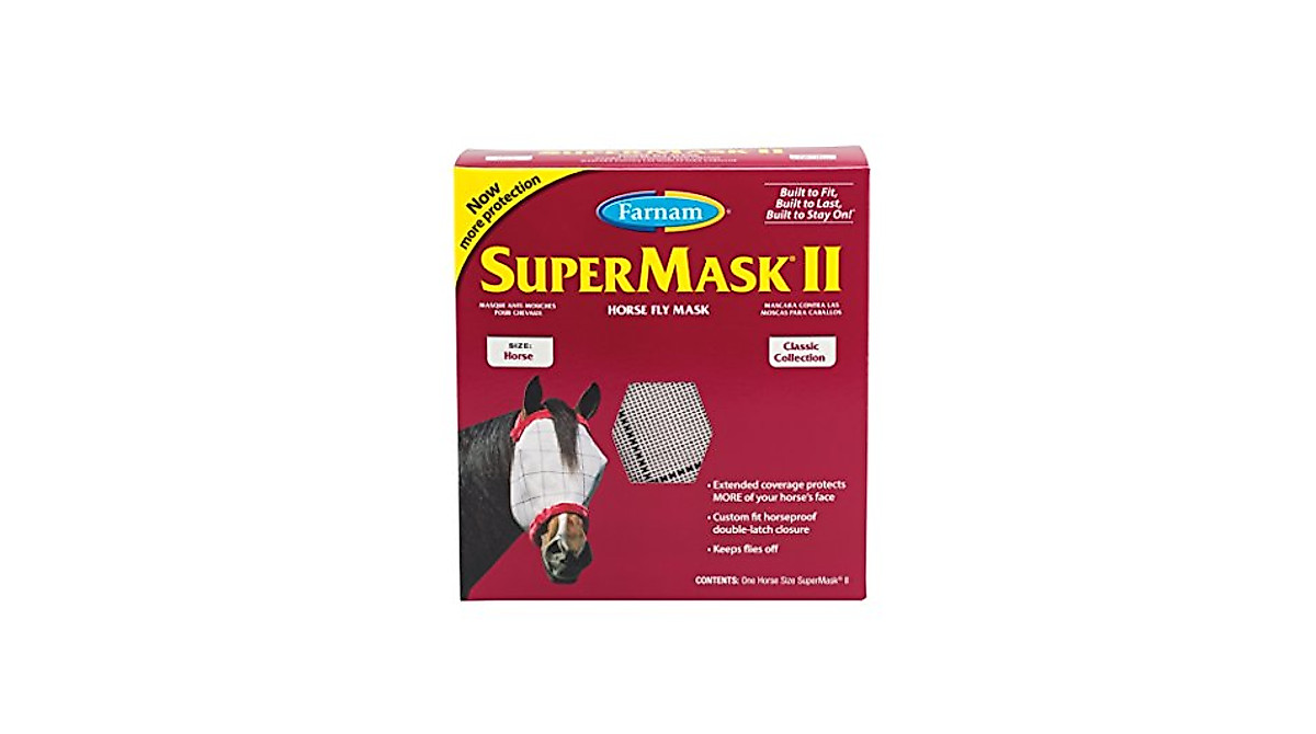 SuperMask II Fly Mask for Horses - Full Face Protection