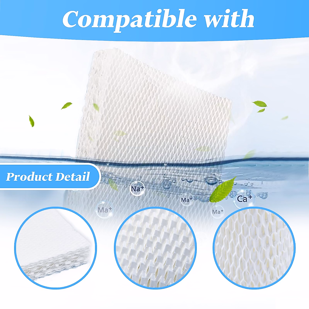 getalong HFT600 Humidifier Filter T Compatible for Honeywell HEV620 & HEV615 Series,Part HFT600T HFT600PDQ,6 Pack