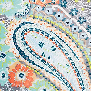 Vera Bradley Women's Fleece Plush Throw Blanket, Citrus Paisley, 80 X 50