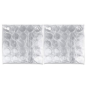 50 New Empty 5 Grams Acrylic Clear Round Jars - BPA Free Containers for Cosmetic, Lotion, Cream, Makeup, Bead, Eye shadow, Rhinestone, Samples, Pot, 5g/5ml (Clear Lid (50 Jars)