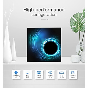 Android 10.0 TV Box,Android TV Box 4GB RAM 32GB ROM with Allwinner H616 Quad-Core 64bit,Supports 2.4G/5GHz Dual WiFi/BT5.0/ 6K/4K Ultra HD/3D/ H.265 Smart Android TV Box with Mini Backlic Keyboard